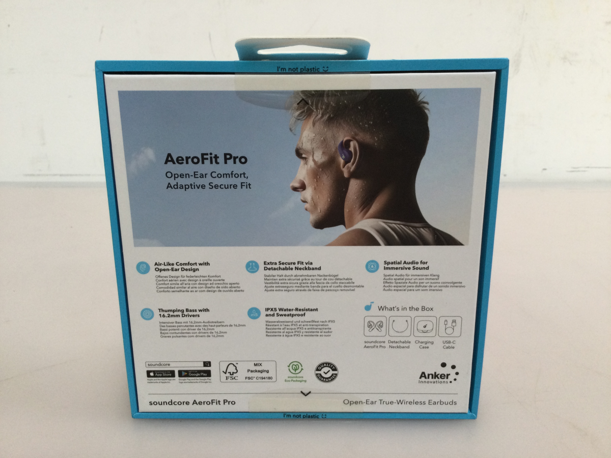 Soundcore AeroFit Pro Secure Open-Ear Sport Earbuds - Purple - auction